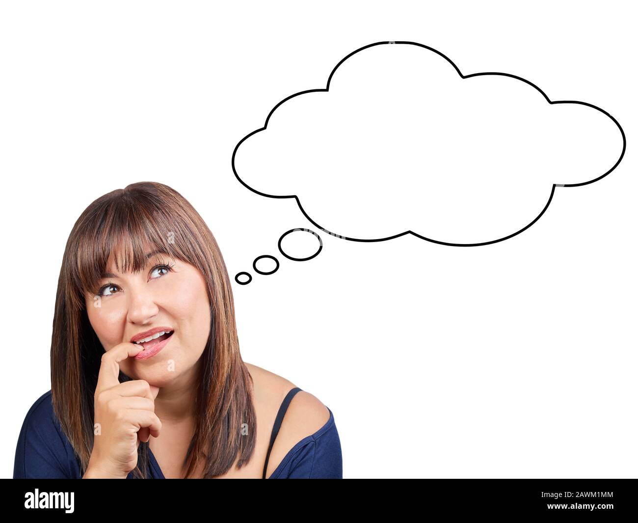 Young woman blank speech hi-res stock photography and images - Alamy
