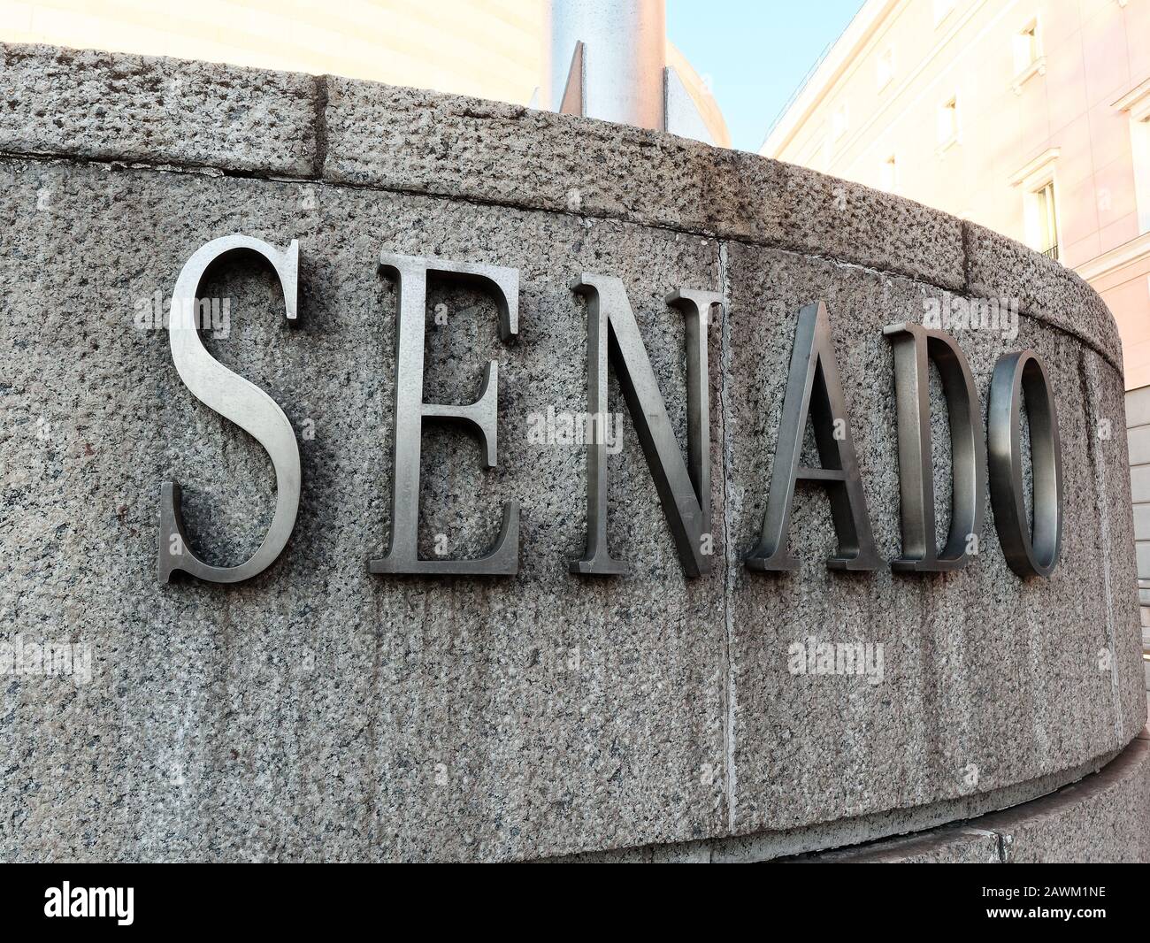 Exterior view building of Spanish senate (senado Stock Photo - Alamy