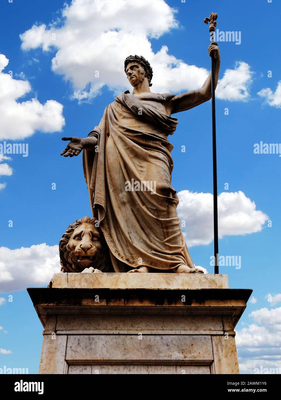 Ferdinando III lorena monument statue in Arezzo Italy Stock Photo - Alamy