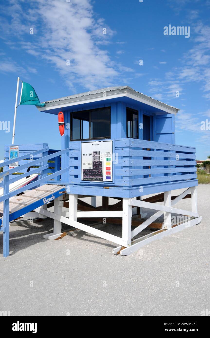 Lifeguard Station on the Beach Stock Photo - Alamy