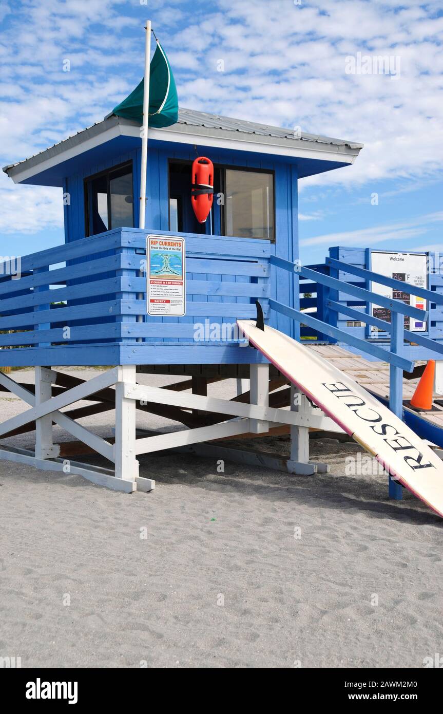 Lifeguard Station on the Beach Stock Photo - Alamy