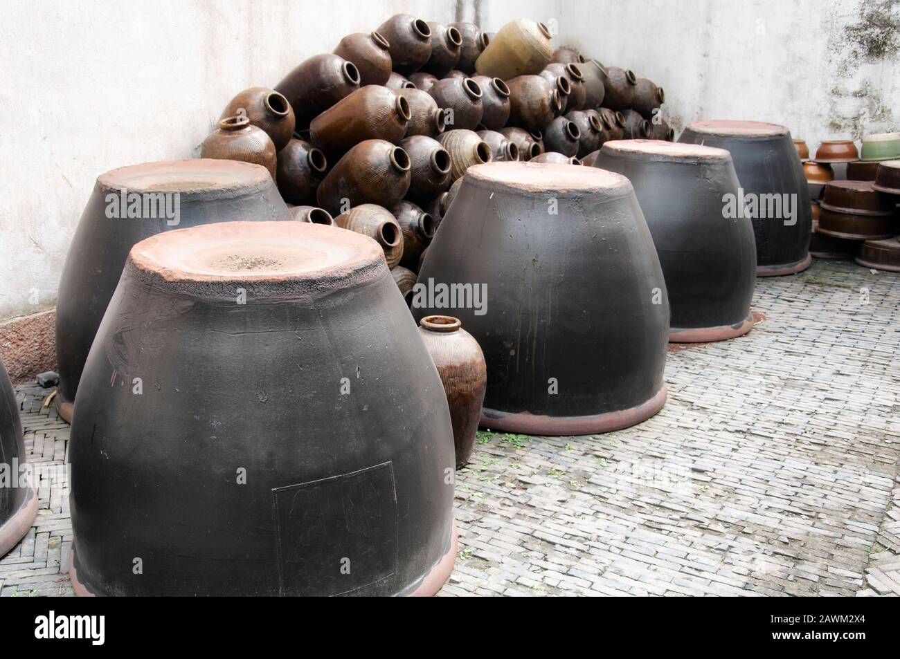 Soy sauce vats hi-res stock photography and images - Alamy