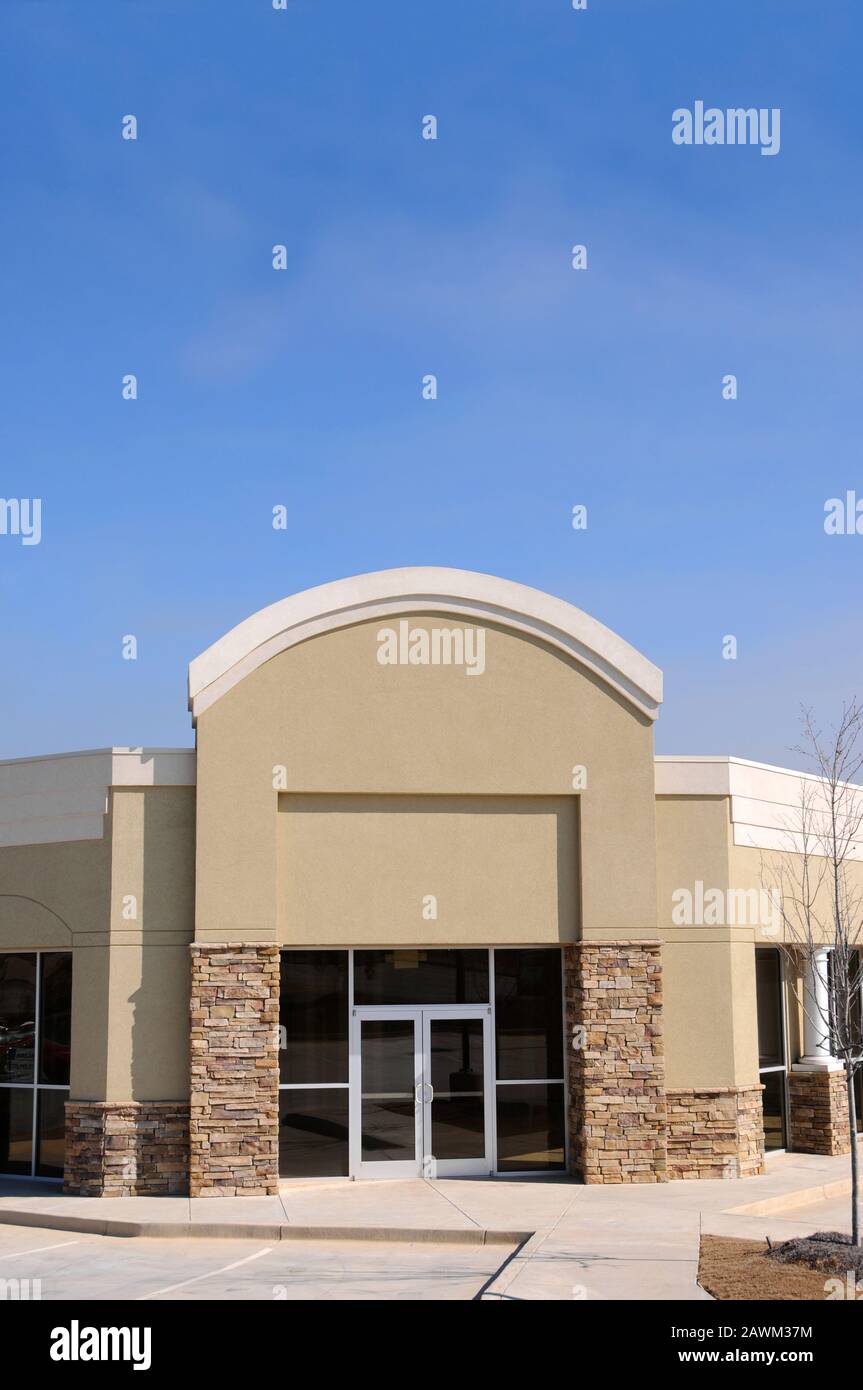 New Commercial Building with Office and Retail Space Stock Photo - Alamy