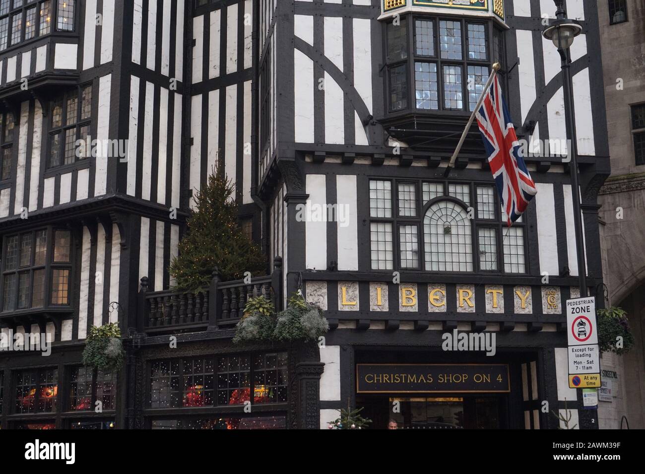 Liberty Department store, London at Christmas 2019, England Stock Photo ...