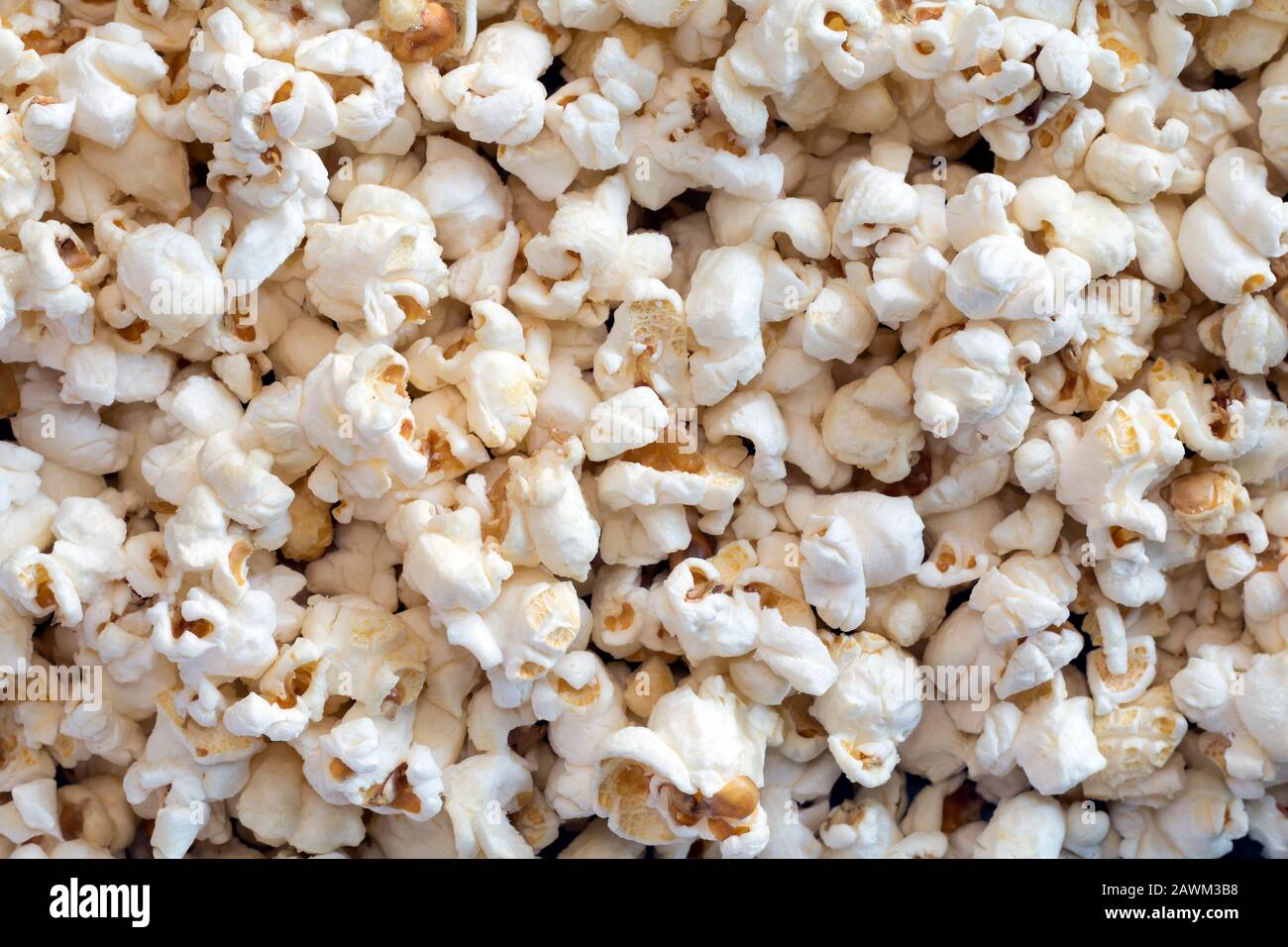 Sweet popcorn in a pile from an overhead perspective Stock Photo - Alamy
