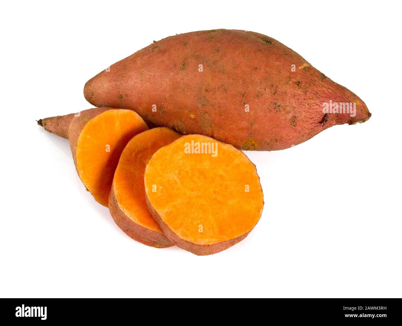 sweet potato isolated on white Stock Photo - Alamy