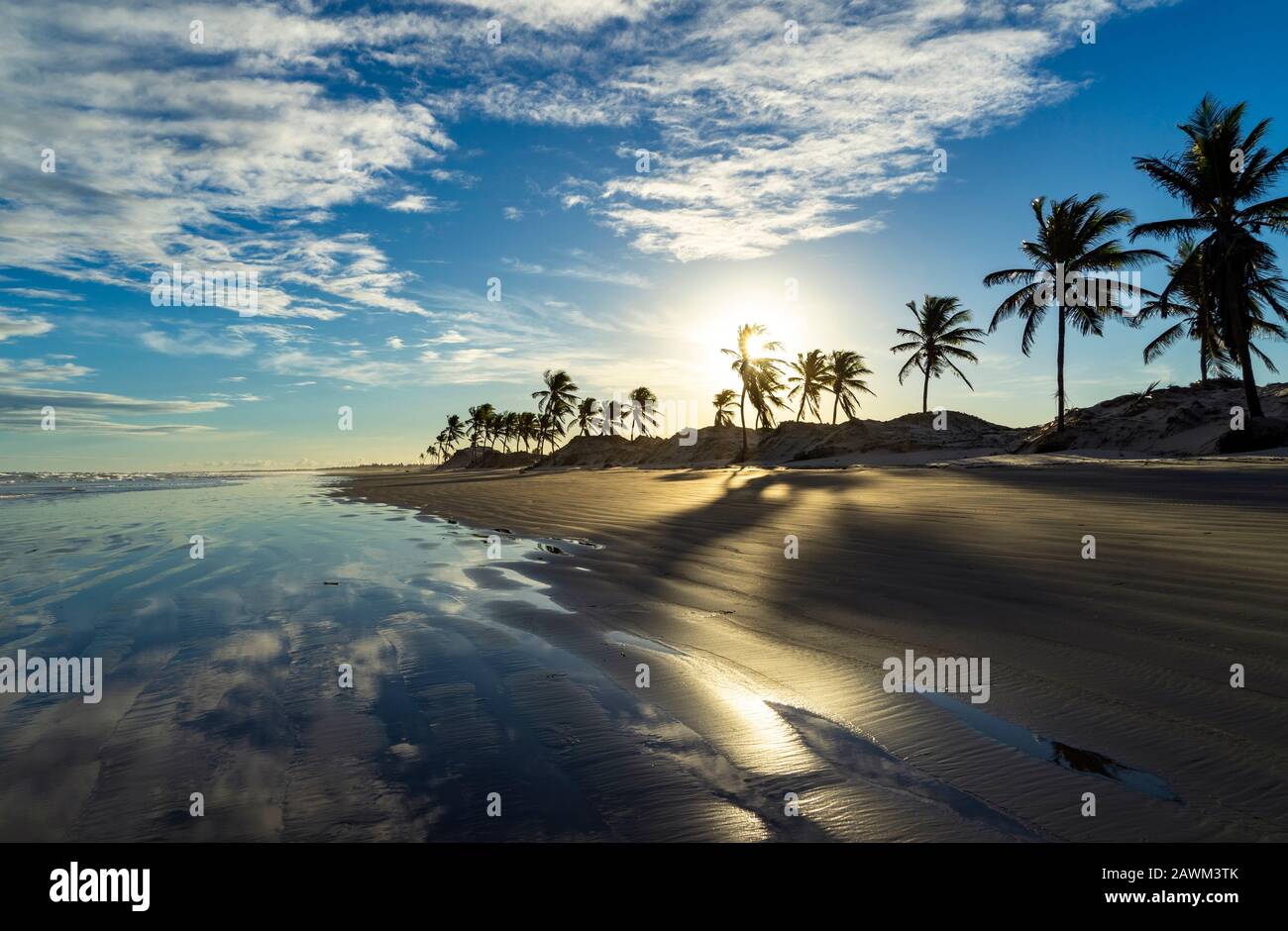 Awesome landscape of Mangue Seco dune and beach aerea in Bahia, Brazil ...