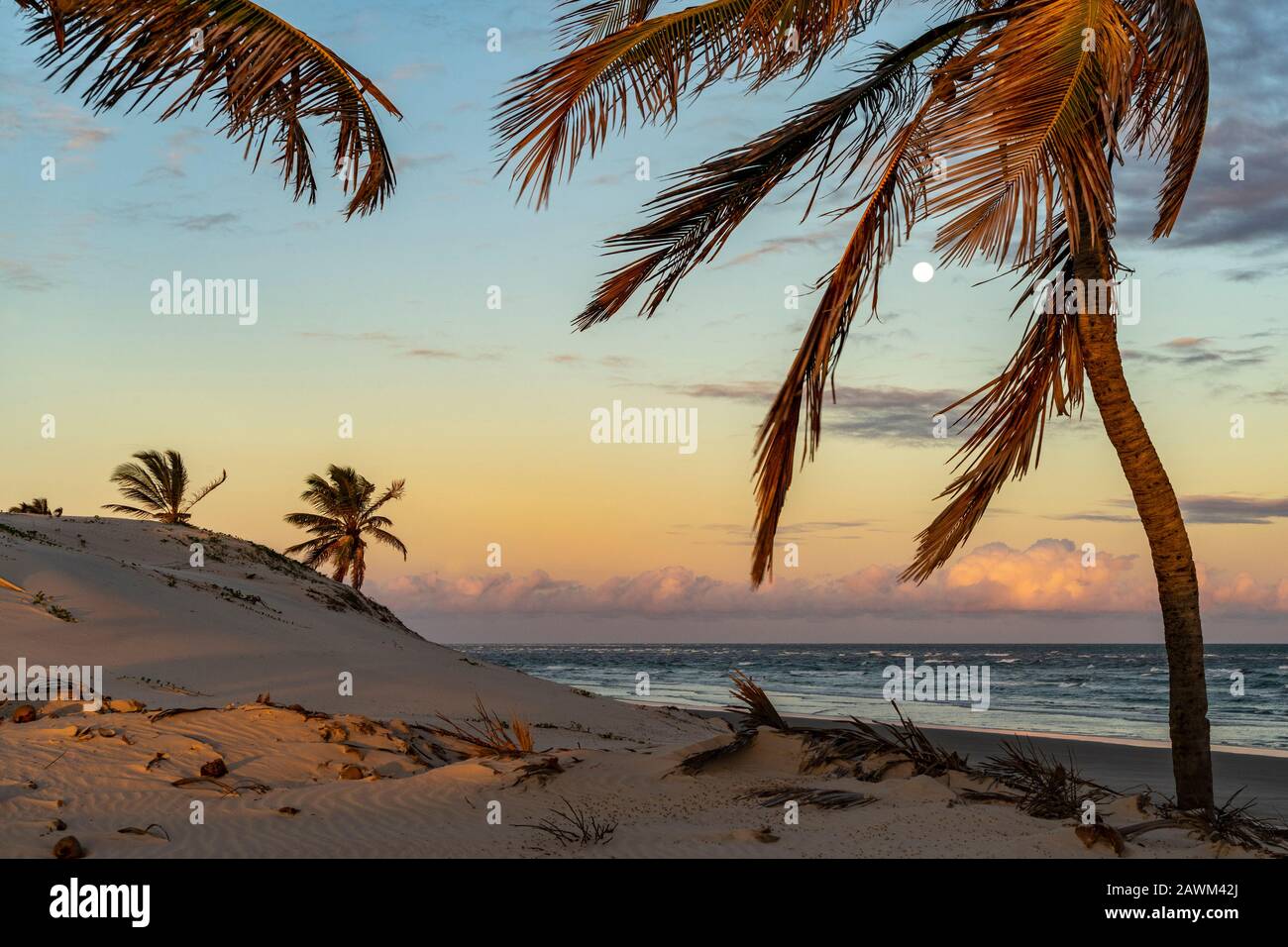 Awesome landscape of Mangue Seco dune and beach aerea in Bahia, Brazil ...