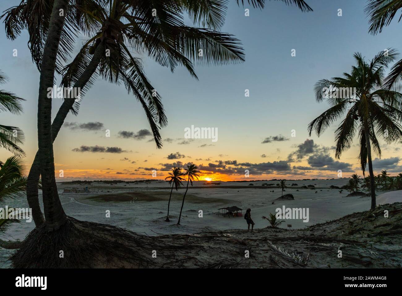impressive panorama view of the beach and dune landscape of Mangue Seco ...