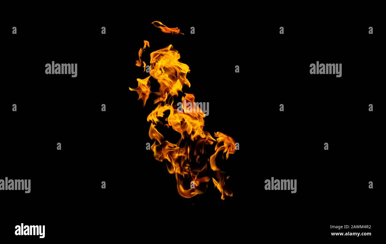 Fire flames on black background. fire on black background isolated ...