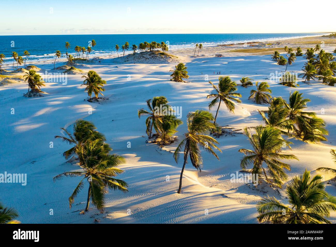 impressive panorama view of the beach and dune landscape of Mangue Seco ...