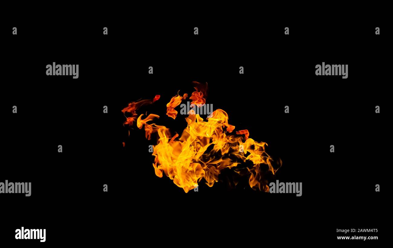 Fire flames on black background. fire on black background isolated ...