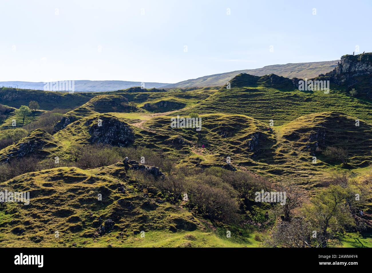 cone-shaped hills of the Fairy Glen, Scotland, UK Stock Photo - Alamy