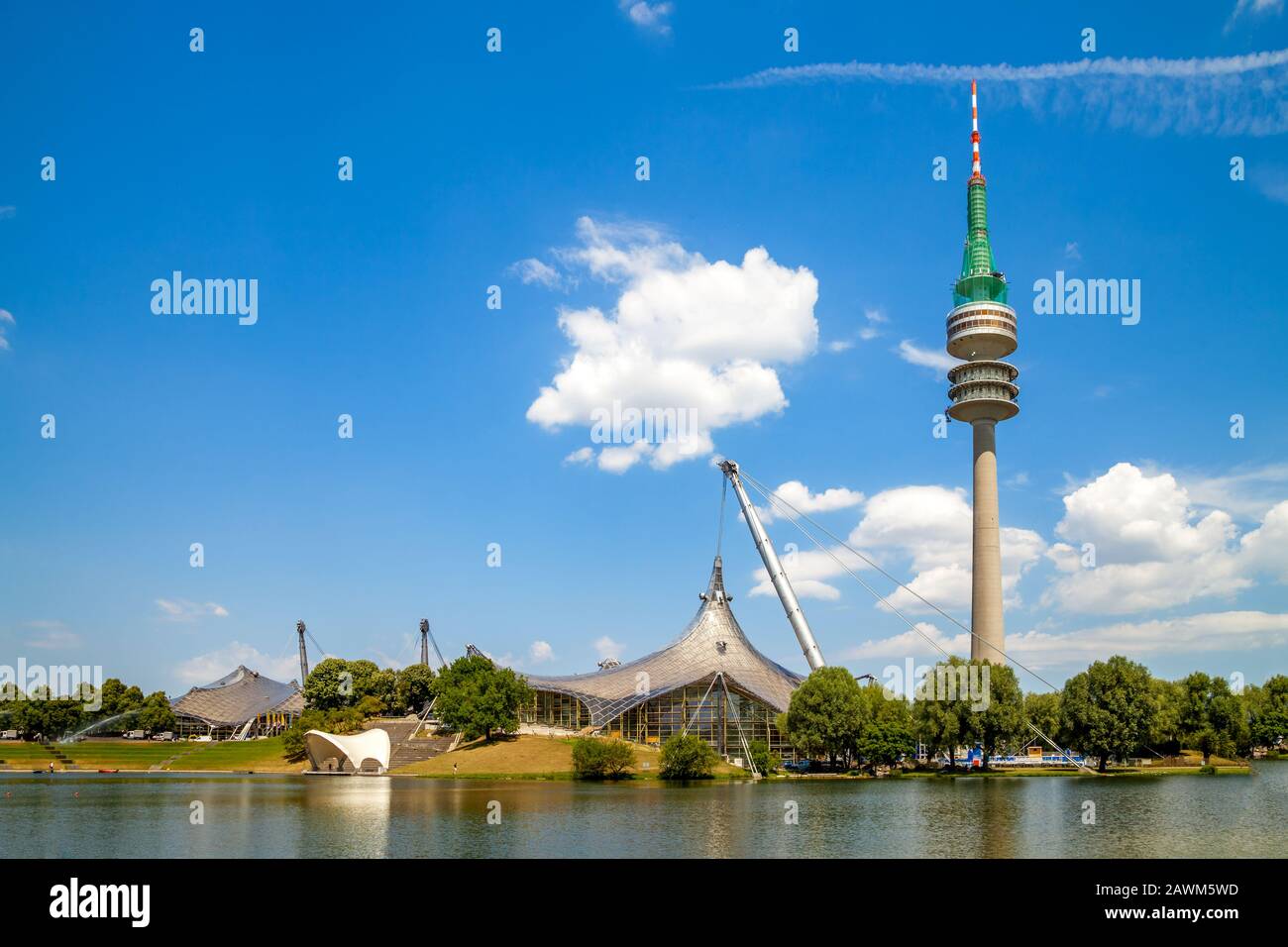 Olympic park in Munich, Bavaria Germany Stock Photo - Alamy
