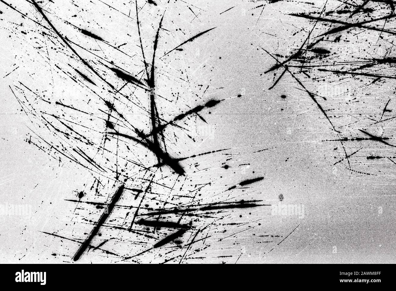 Noisy film frame with heavy scratches, dust and grain. Abstract old ...