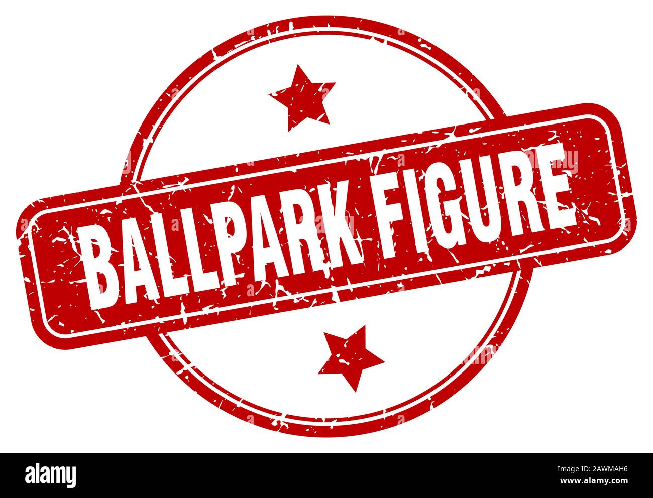ballpark figure stamp. ballpark figure round vintage grunge sign ...