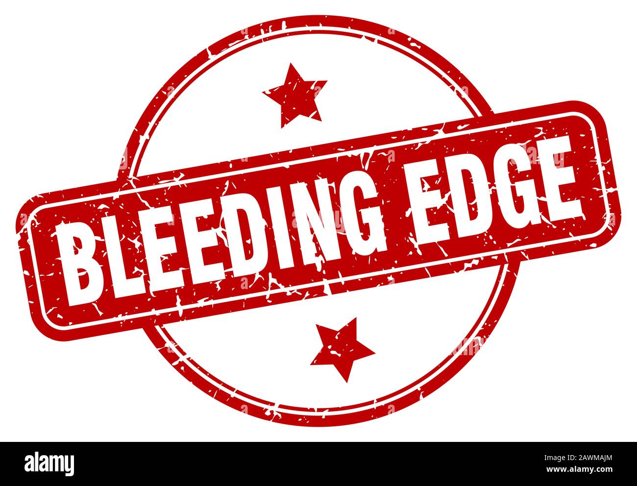 bleeding edge stamp. bleeding edge round vintage grunge sign. bleeding ...