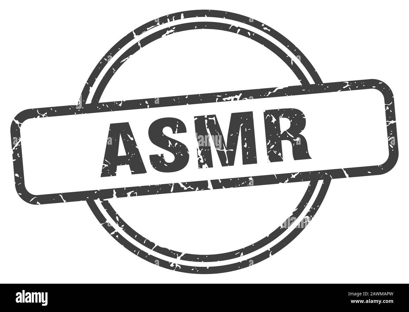 asmr stamp. asmr round vintage grunge sign. asmr Stock Vector Image ...