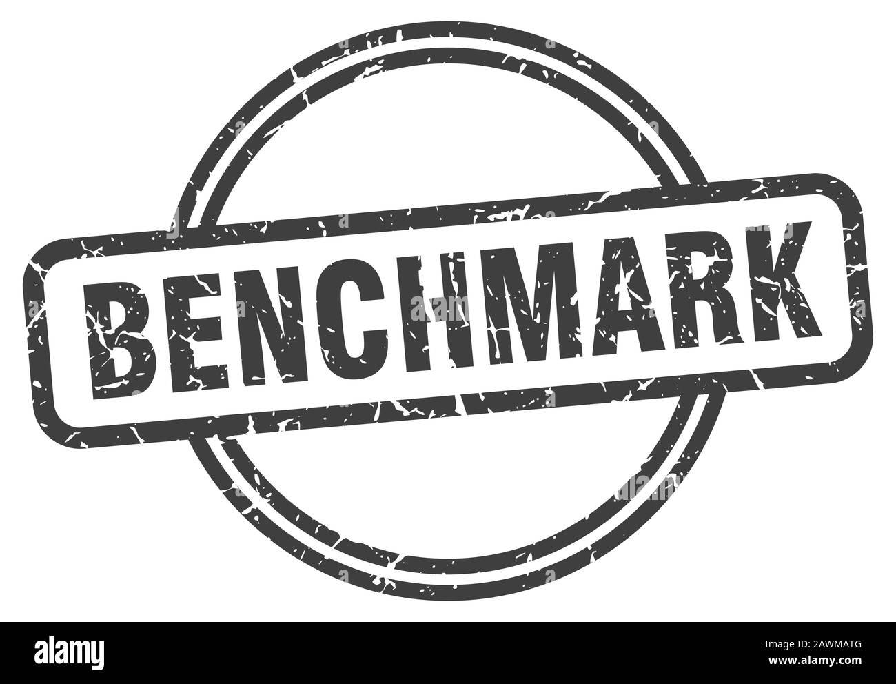 benchmark stamp. benchmark round vintage grunge sign. benchmark Stock ...