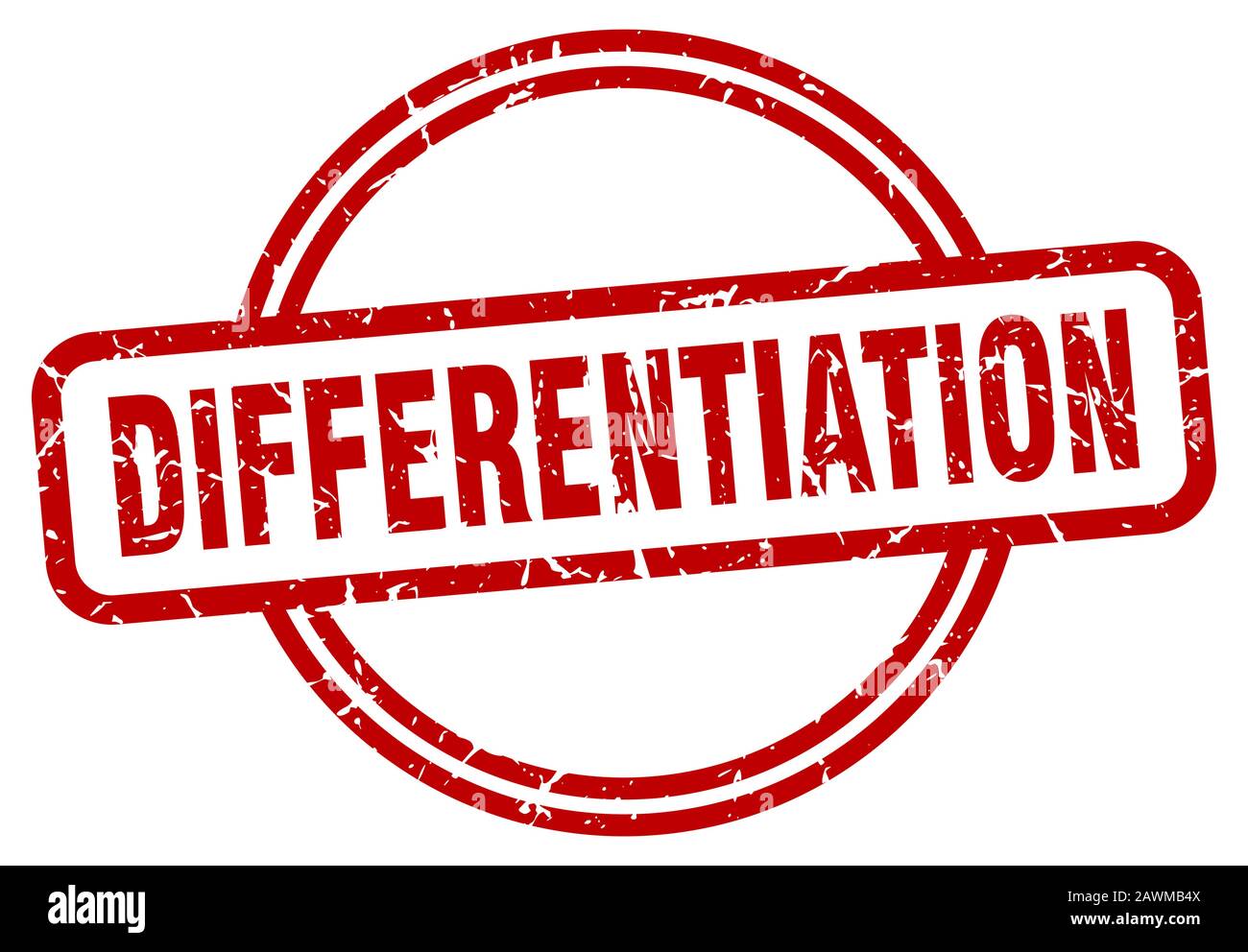 differentiation stamp. differentiation round vintage grunge sign ...