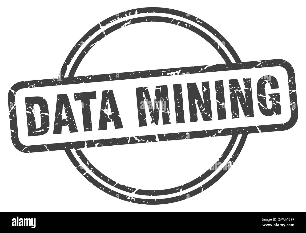 data mining stamp. data mining round vintage grunge sign. data mining ...