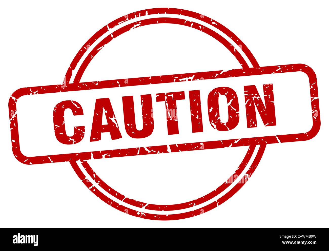 caution stamp. caution round vintage grunge sign. caution Stock Vector ...