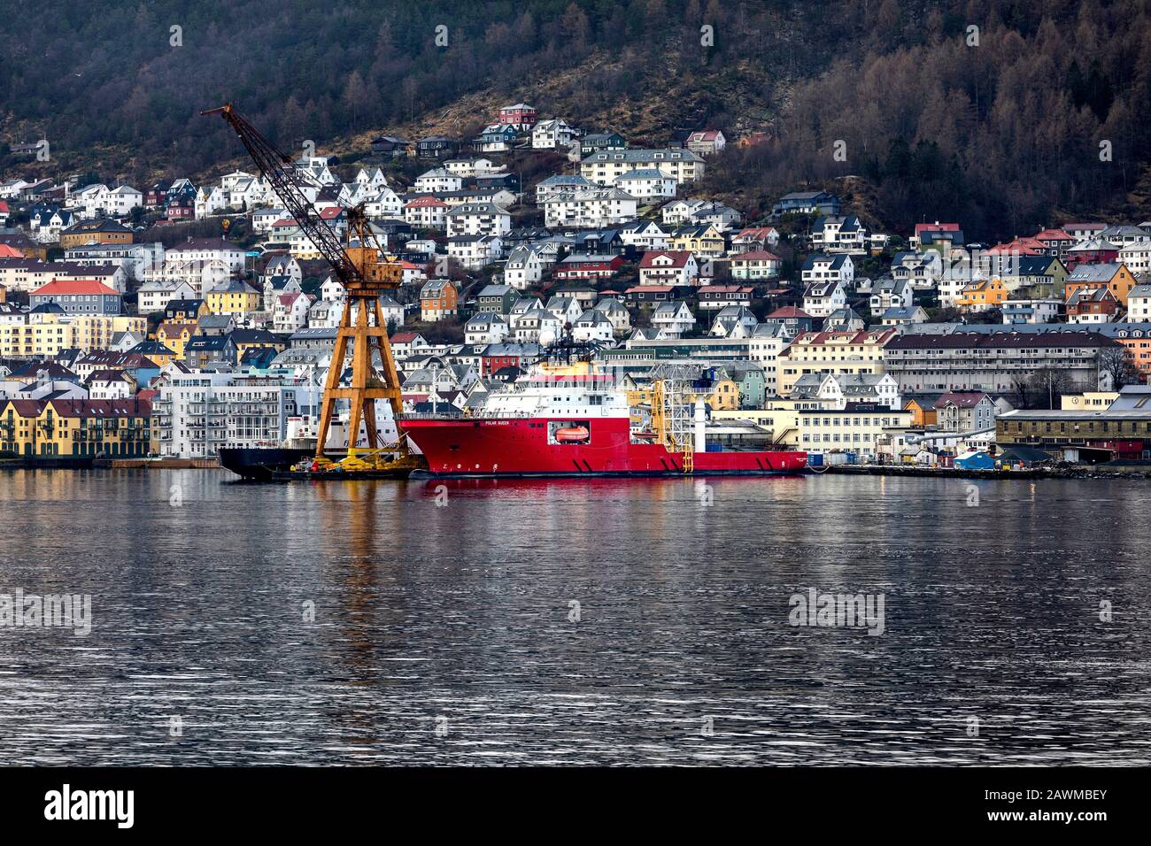 Multipurpose subsea IMR/CSV/W2W vessel Polar Queen, at repair yard in ...