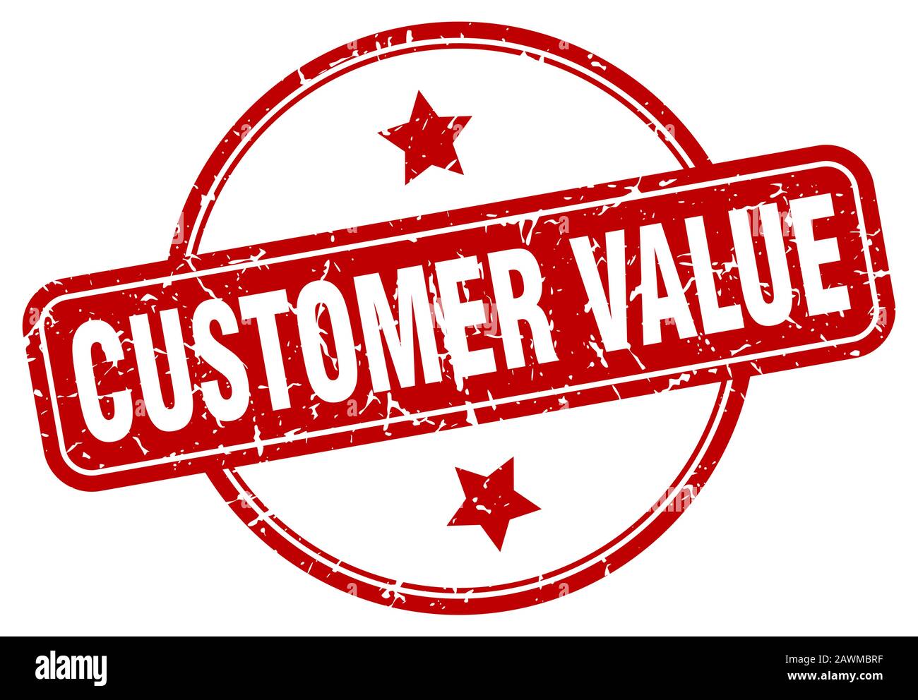 customer value stamp. customer value round vintage grunge sign ...