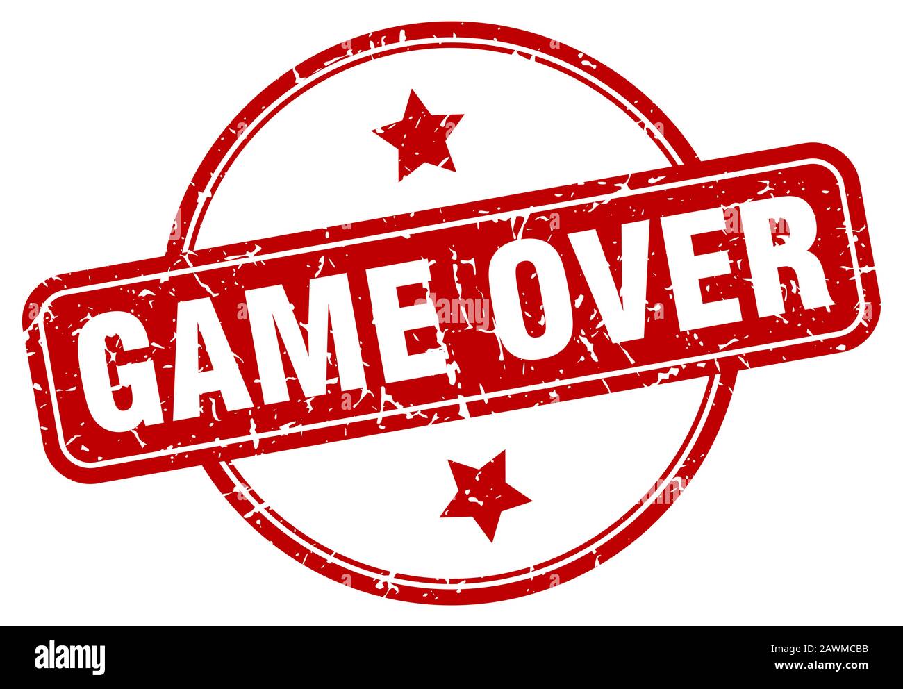 game over stamp. game over round vintage grunge sign. game over Stock ...
