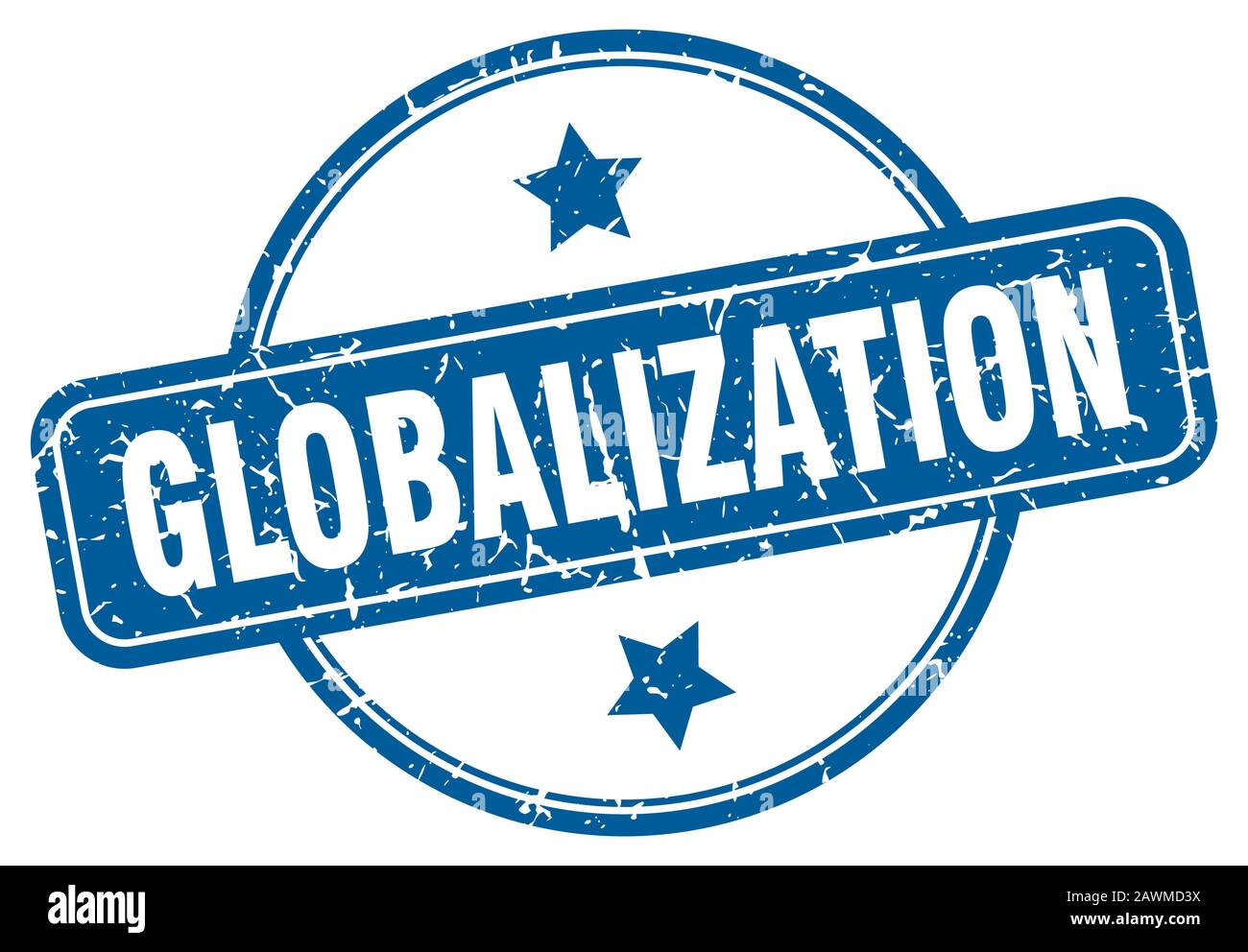 globalization stamp. globalization round vintage grunge sign ...