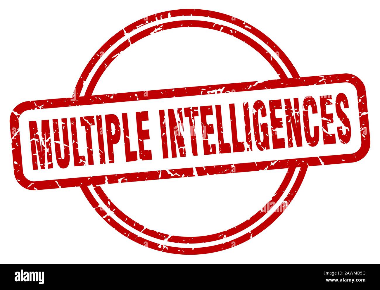 multiple intelligences stamp. multiple intelligences round vintage ...