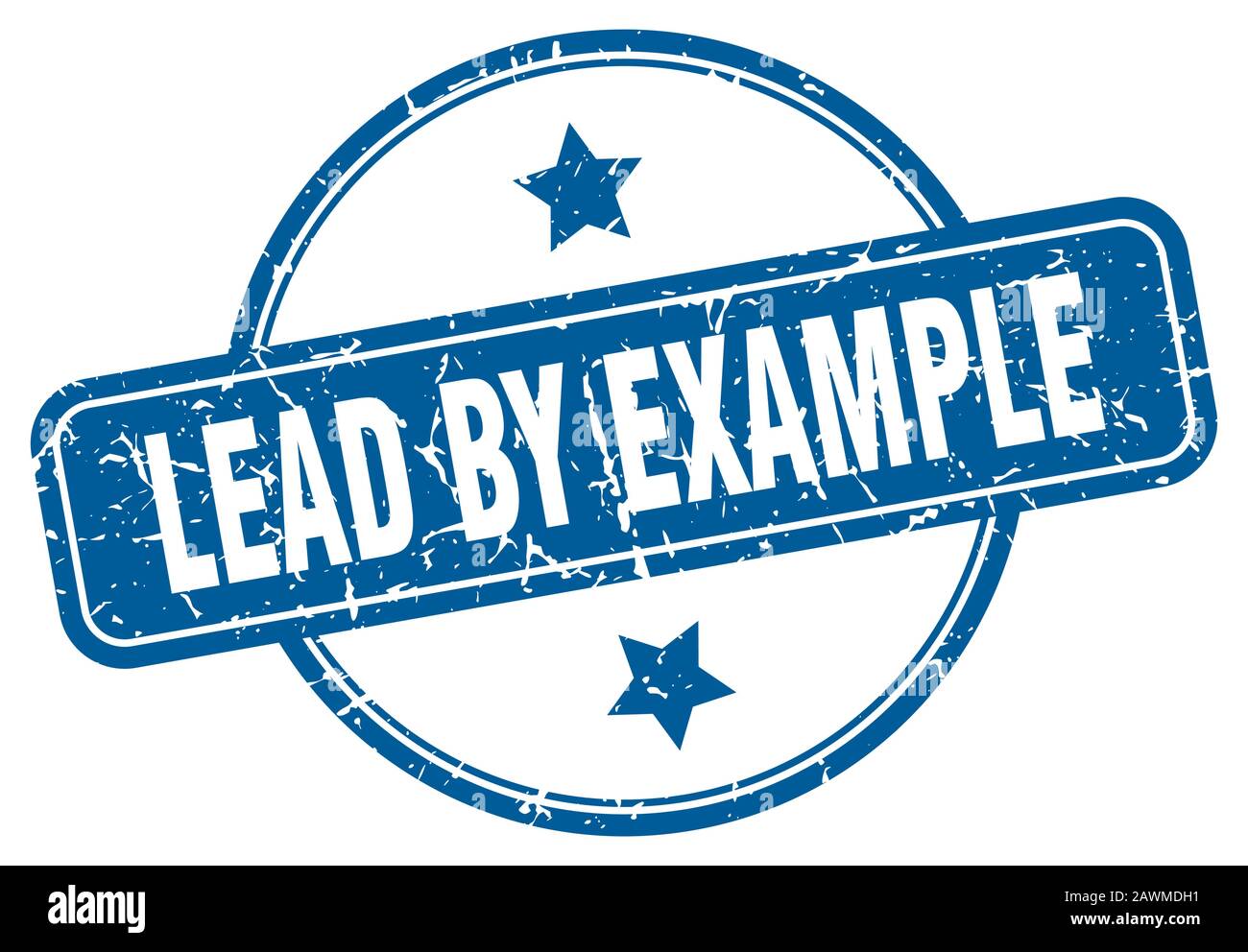 lead by example stamp. lead by example round vintage grunge sign. lead ...