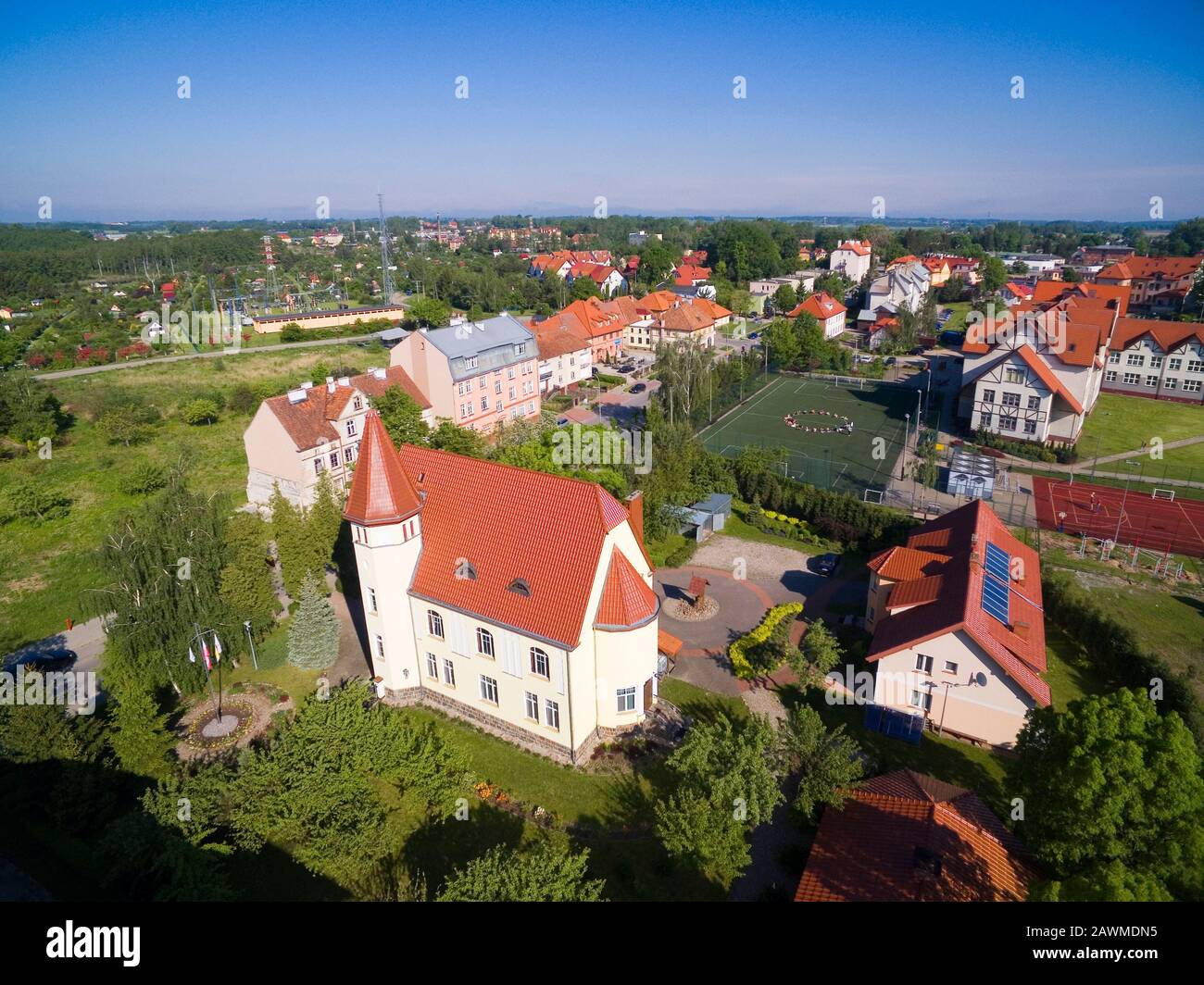 Aerial view church good shepherd hi-res stock photography and images ...