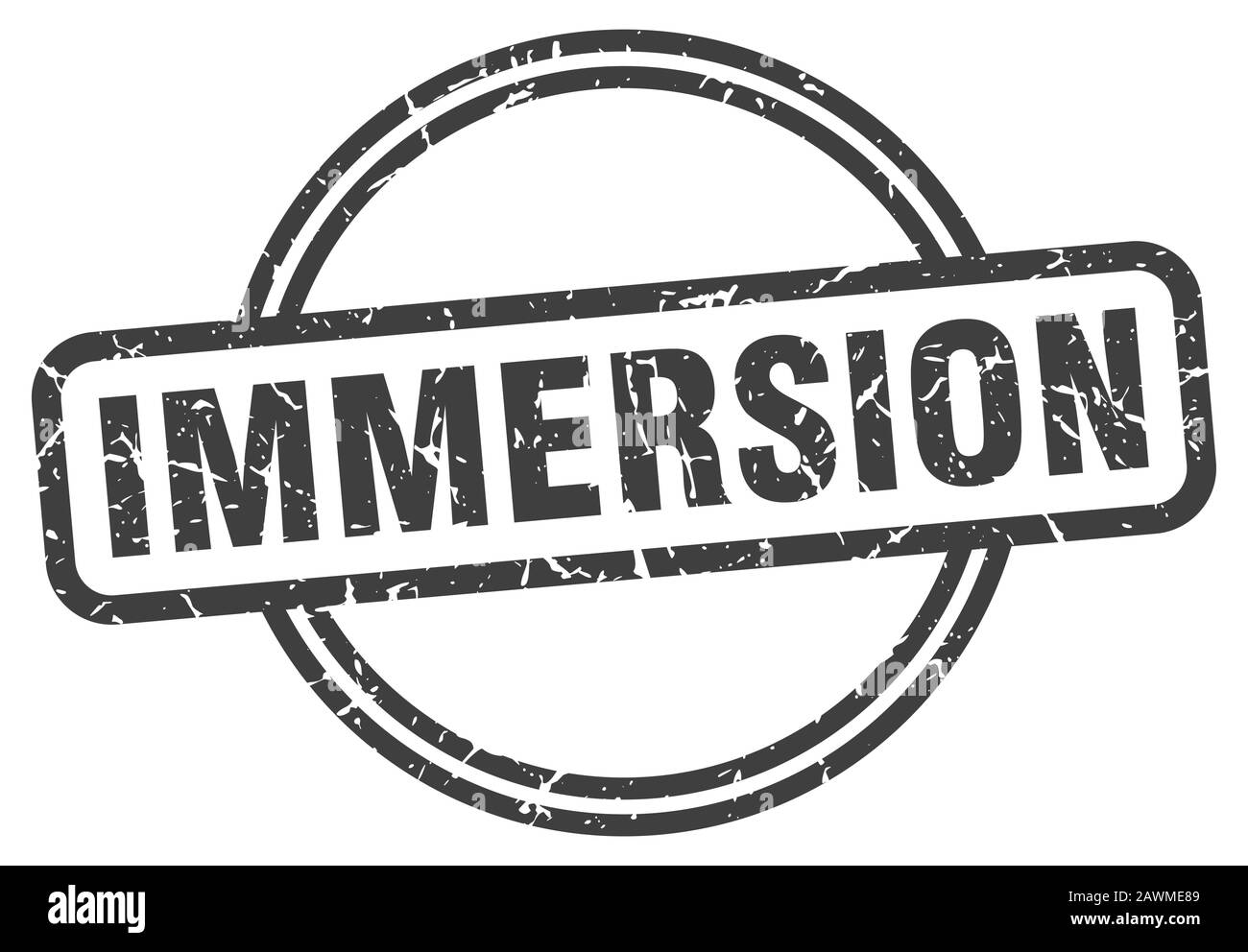 immersion stamp. immersion round vintage grunge sign. immersion Stock ...