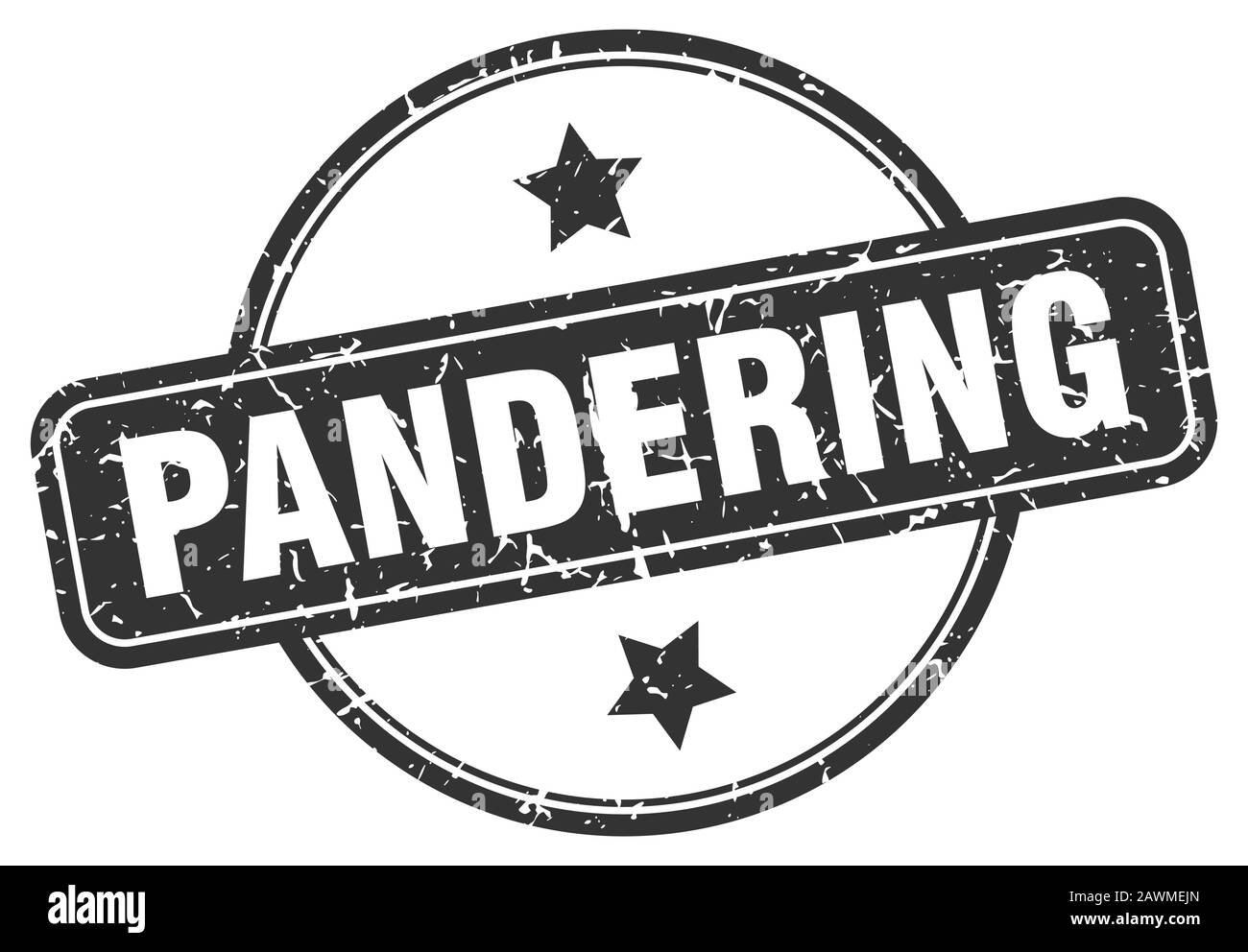 pandering stamp. pandering round vintage grunge sign. pandering Stock ...