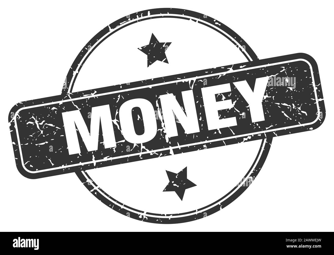 money stamp. money round vintage grunge sign. money Stock Vector Image ...
