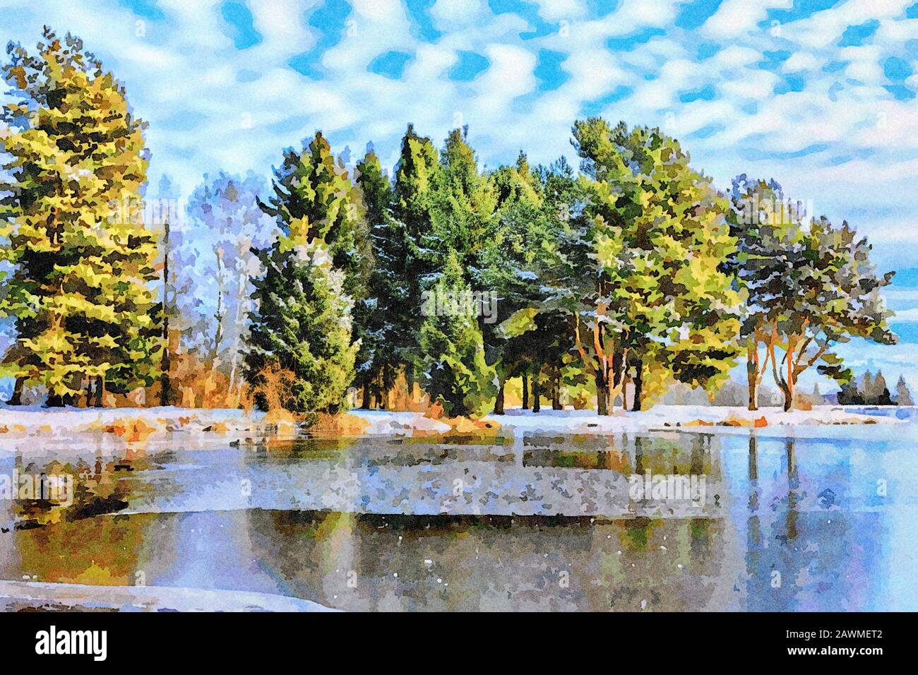 Digital lake art hi-res stock photography and images - Alamy