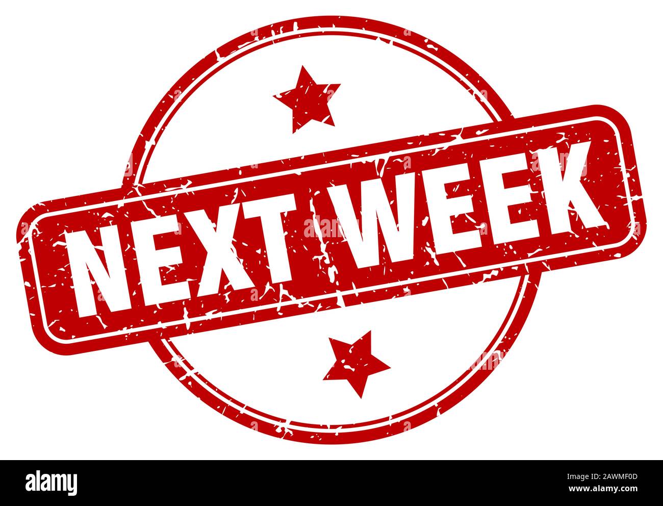Next week stamp Stock Vector Images - Alamy