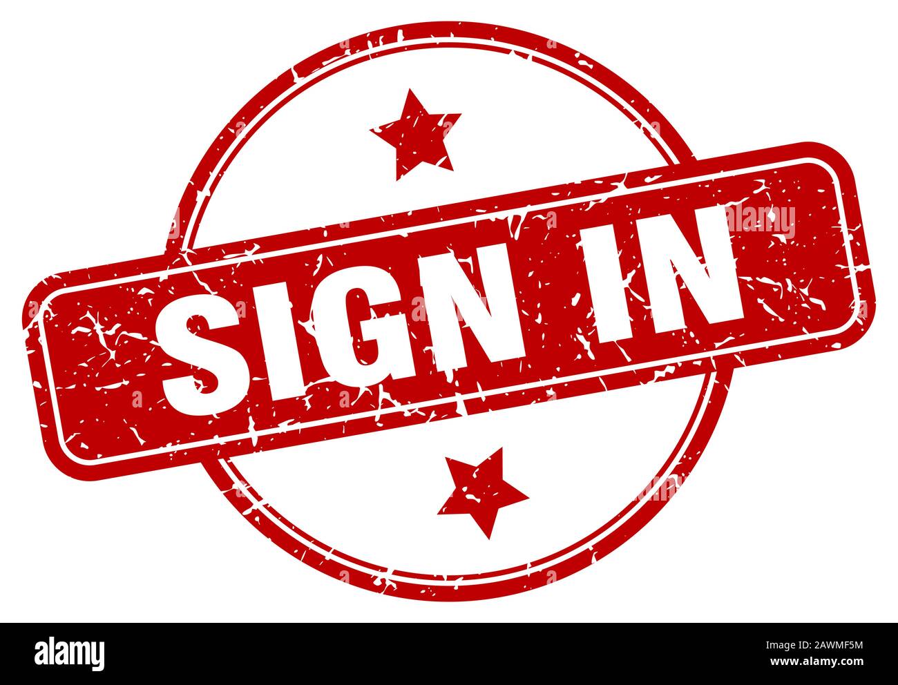 sign in stamp. sign in round vintage grunge sign. sign in Stock Vector ...