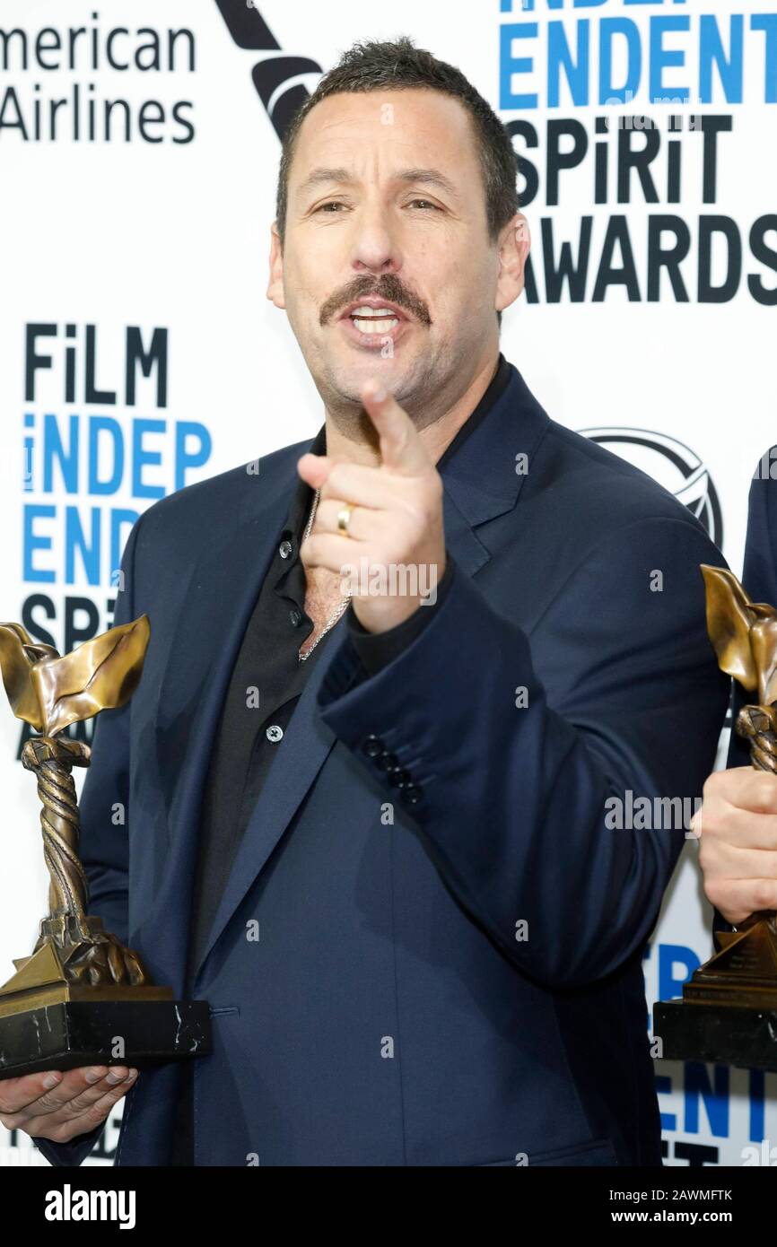 Adam Sandler poses in the press room of the Film Independent Spirit ...