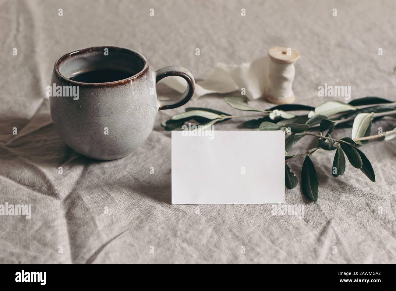 Wedding moody still life, table composition. Closeup of place, business ...