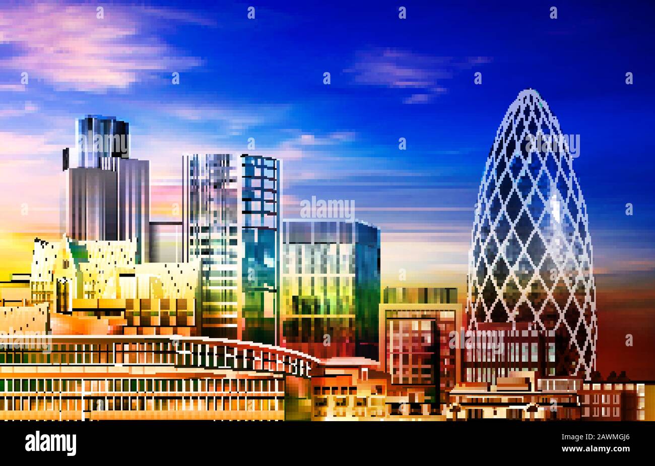 London spring architecture Stock Vector Images - Alamy