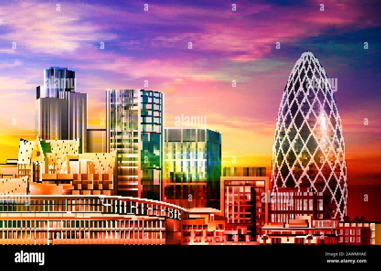 London spring architecture Stock Vector Images - Alamy