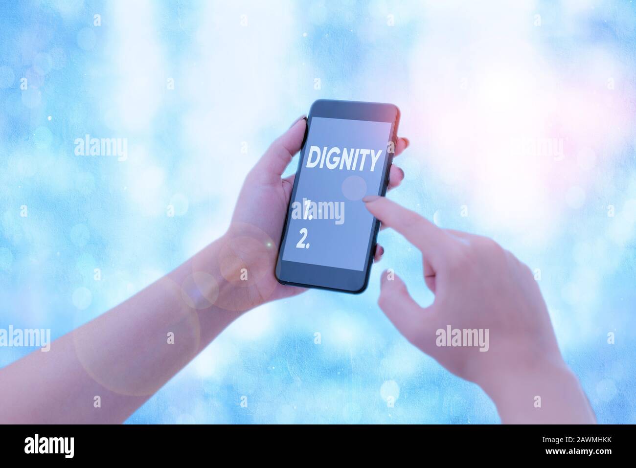 Handwriting text writing Dignity. Conceptual photo Quality Being worthy ...