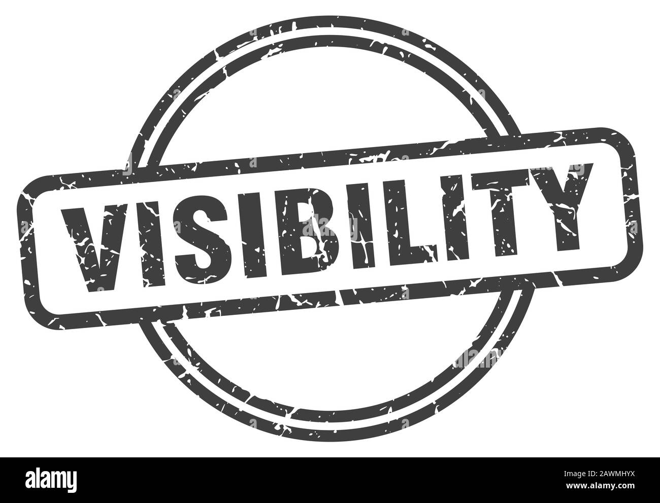 visibility stamp. visibility round vintage grunge sign. visibility ...