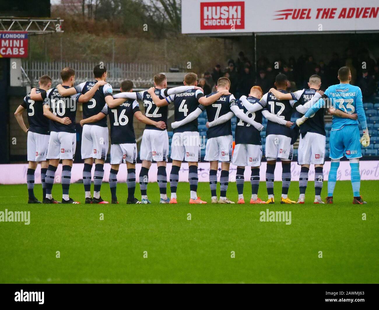London, UK. 9th Feb, 2020. Millwall Honour Their Fans Who Passed Away ...