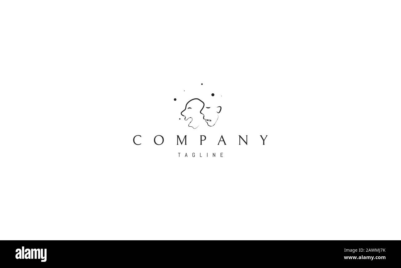 Vector logo on which an abstract image of comedy and tragedy Stock ...