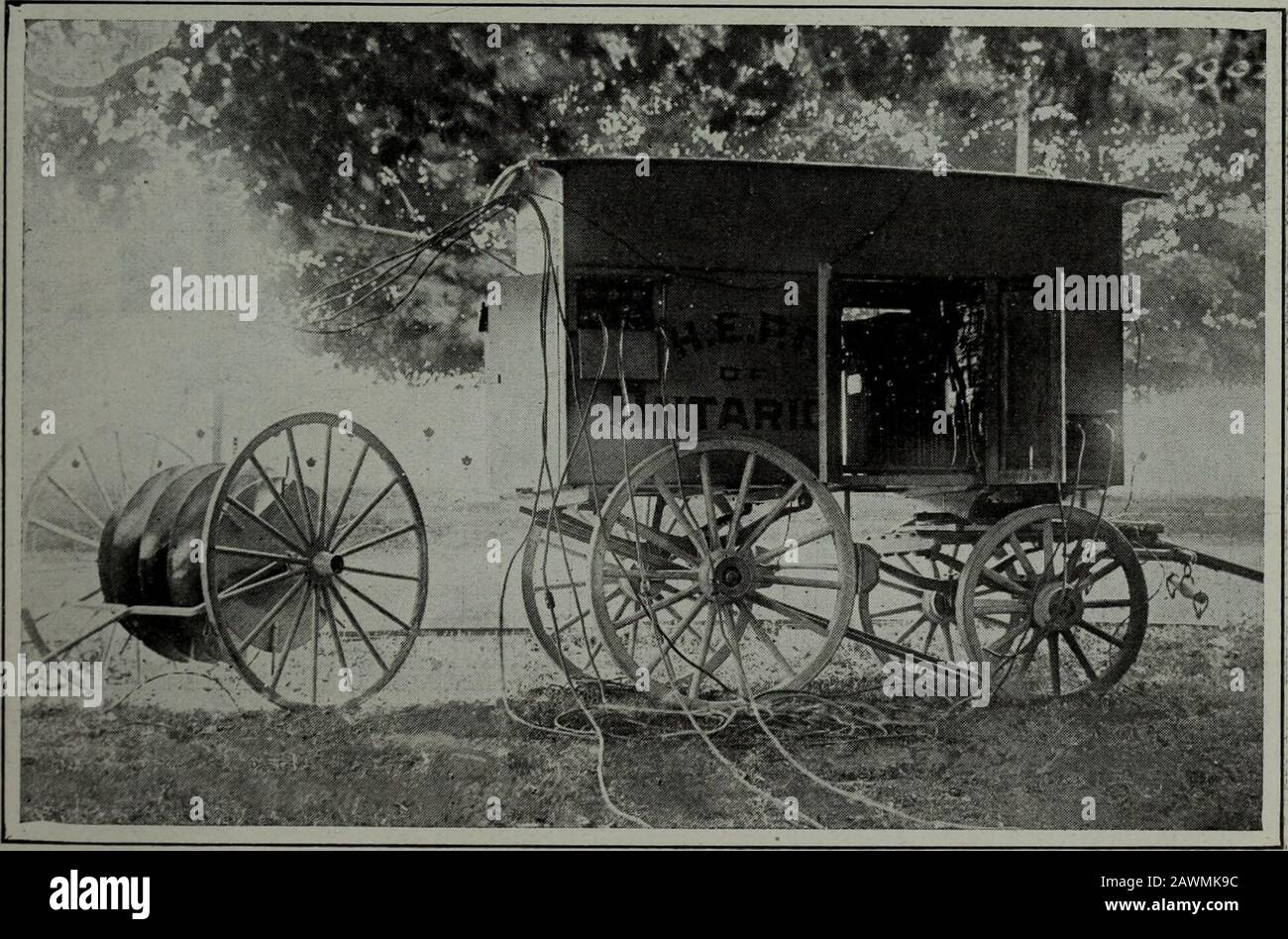 Annual report 1912 . Transformer Wagon Connected to 2,200 Volt ...