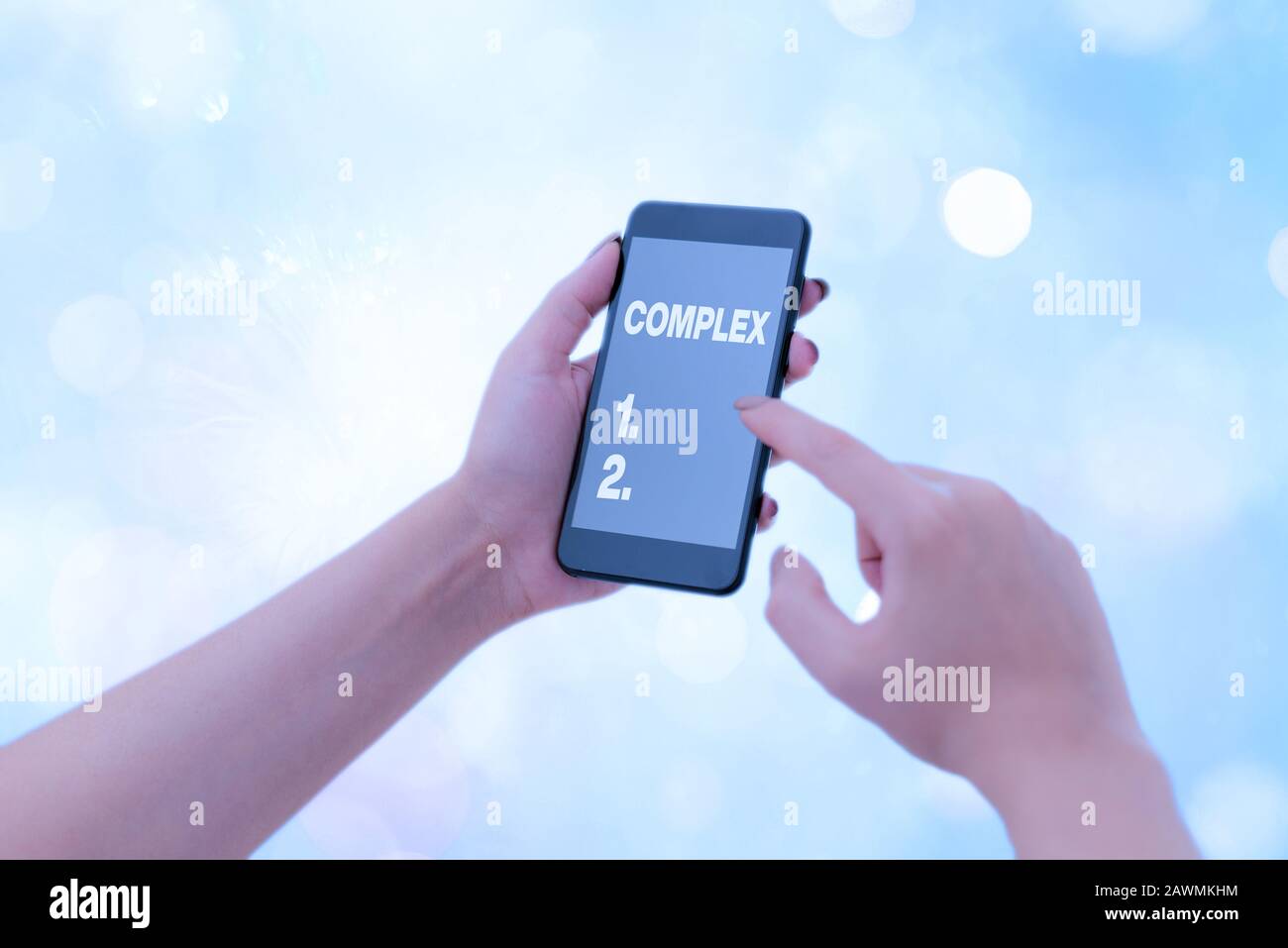 Conceptual hand writing showing Complex. Concept meaning the ...