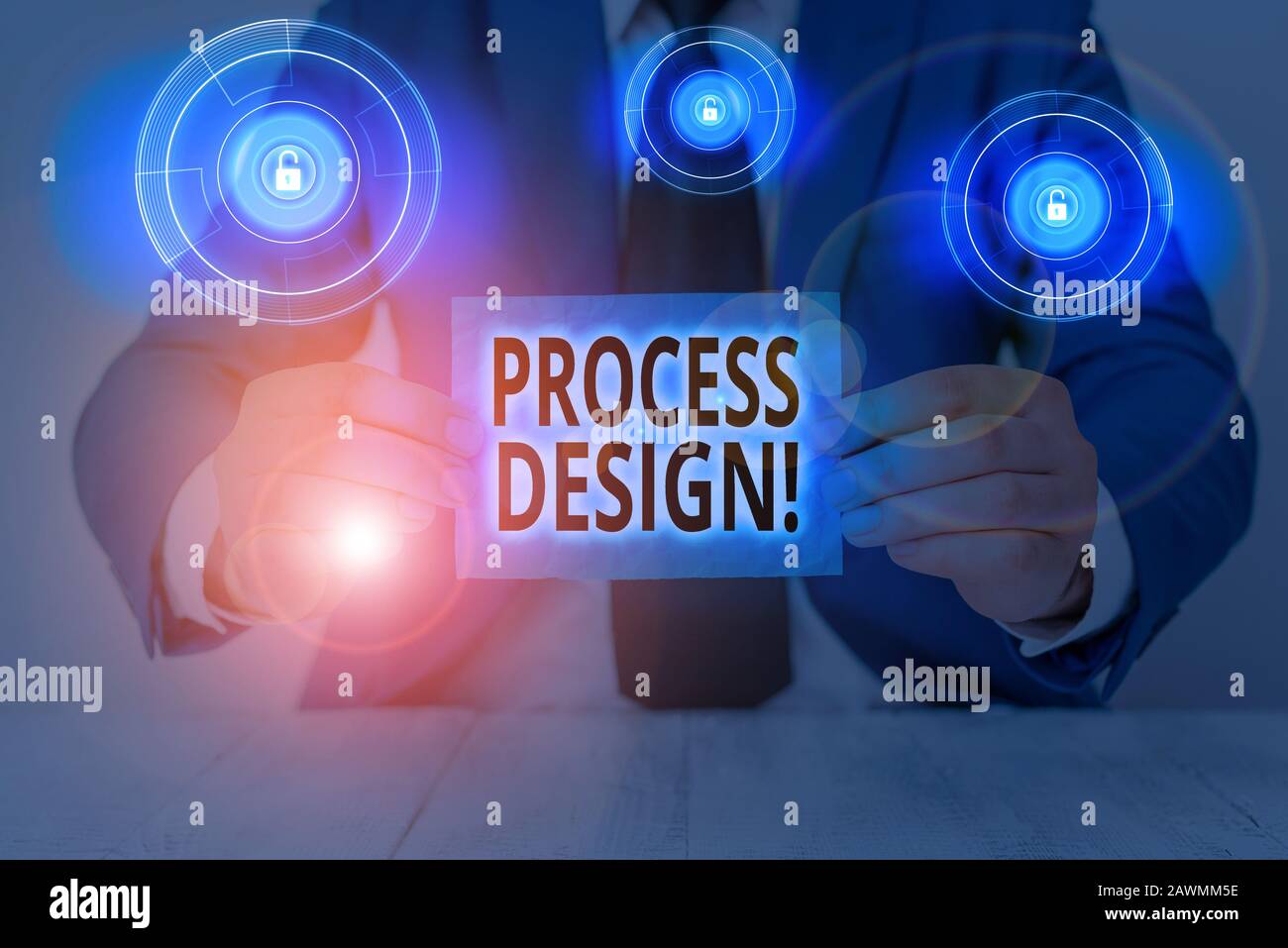 Conceptual hand writing showing Process Design. Concept meaning process of originating and ...